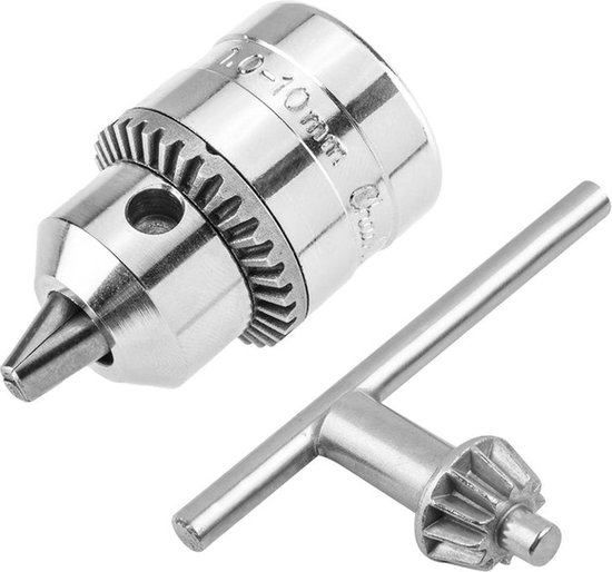 "Tandkrans Boorkop Metaal 1,0-10,0mm, 3/8""x 24, Met Boorsleutel" | bol