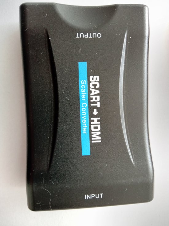 SCART (input) naar HDMI (output) adapter met kabel en voeding 5V 2A ...