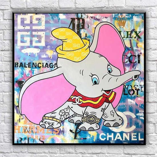 UNIQUE 1 sur 10 - Dumbo Art - Toile d'art 60x60 cm - grand - Impression ...