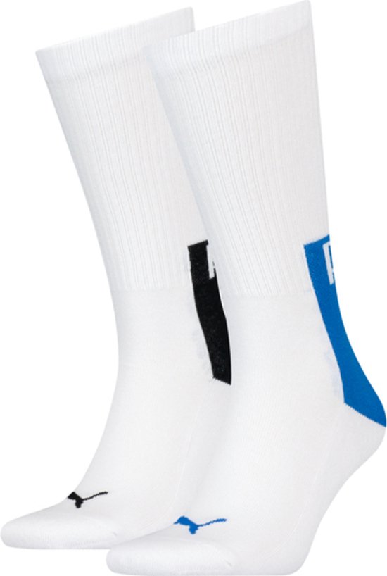 Puma Logo Block Crew Sock (2-pack) - heren sokken - wit dessin - Maat ...