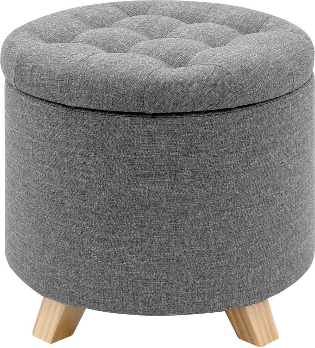 Kamyra® Zachte Poef met Opbergruimte - Hocker, Poef, Opbergpoef ...