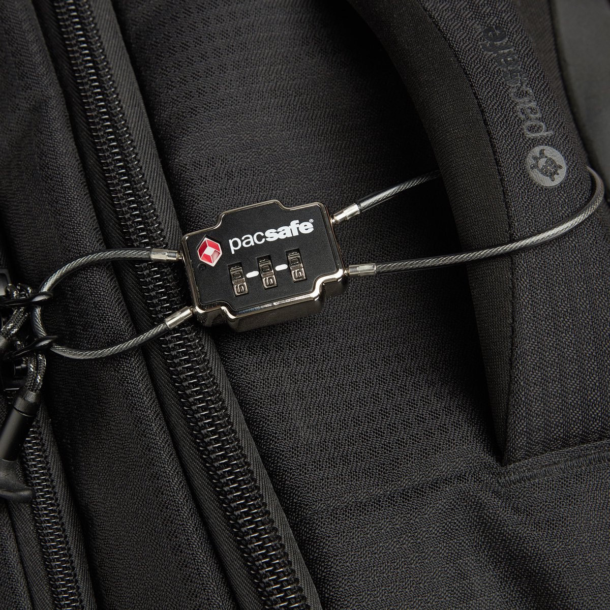 PACSAFE TSA 3-dial double cable lock - TSA kofferslot 3 cijferig met ...