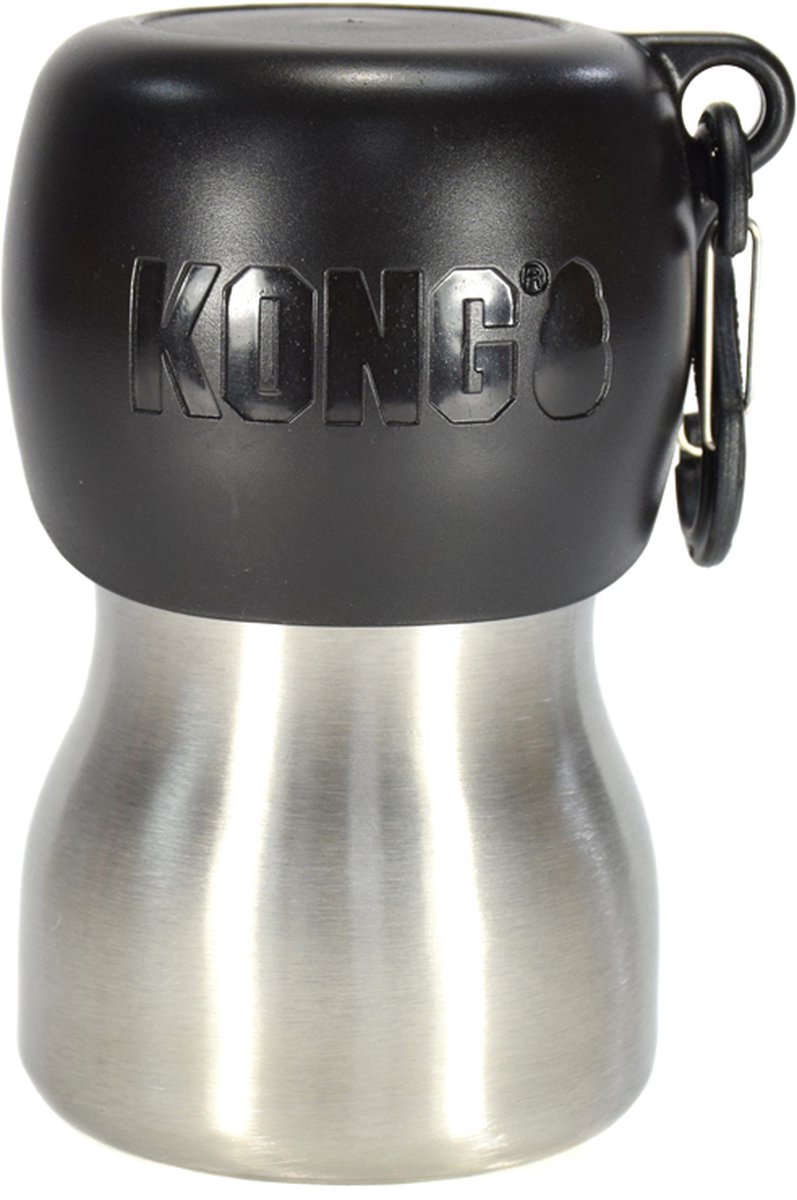 KONG H2O 255 ml rvs waterfles zwart | bol.com