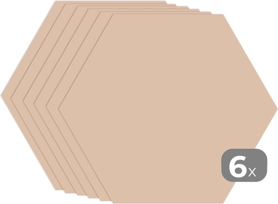 Placemats hexagon - Onderleggers placemats - Placemat zeshoek - Beige ...