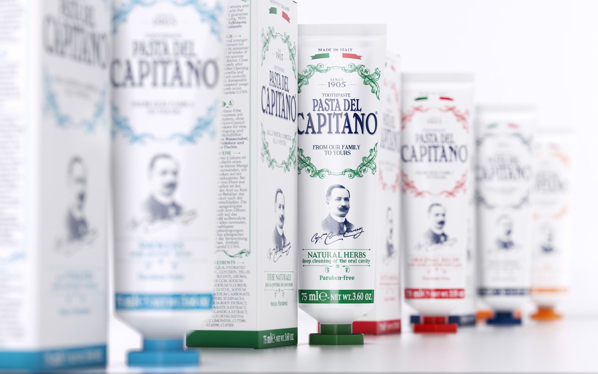 Pasta del Capitano Charcoal Tandpasta - 75 ml | bol.com