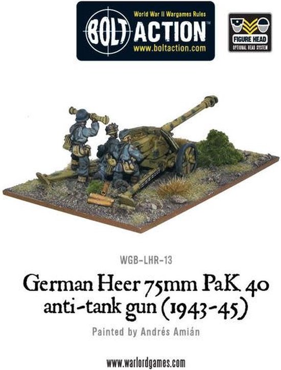 German Heer 75mm PaK 40 anti-tank gun (1943-45) | bol
