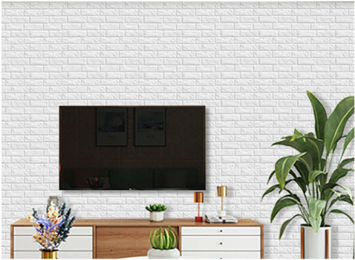 Vermeyen® – 3D bakstenen muur – Zelfklevend behang – Baksteen design ...