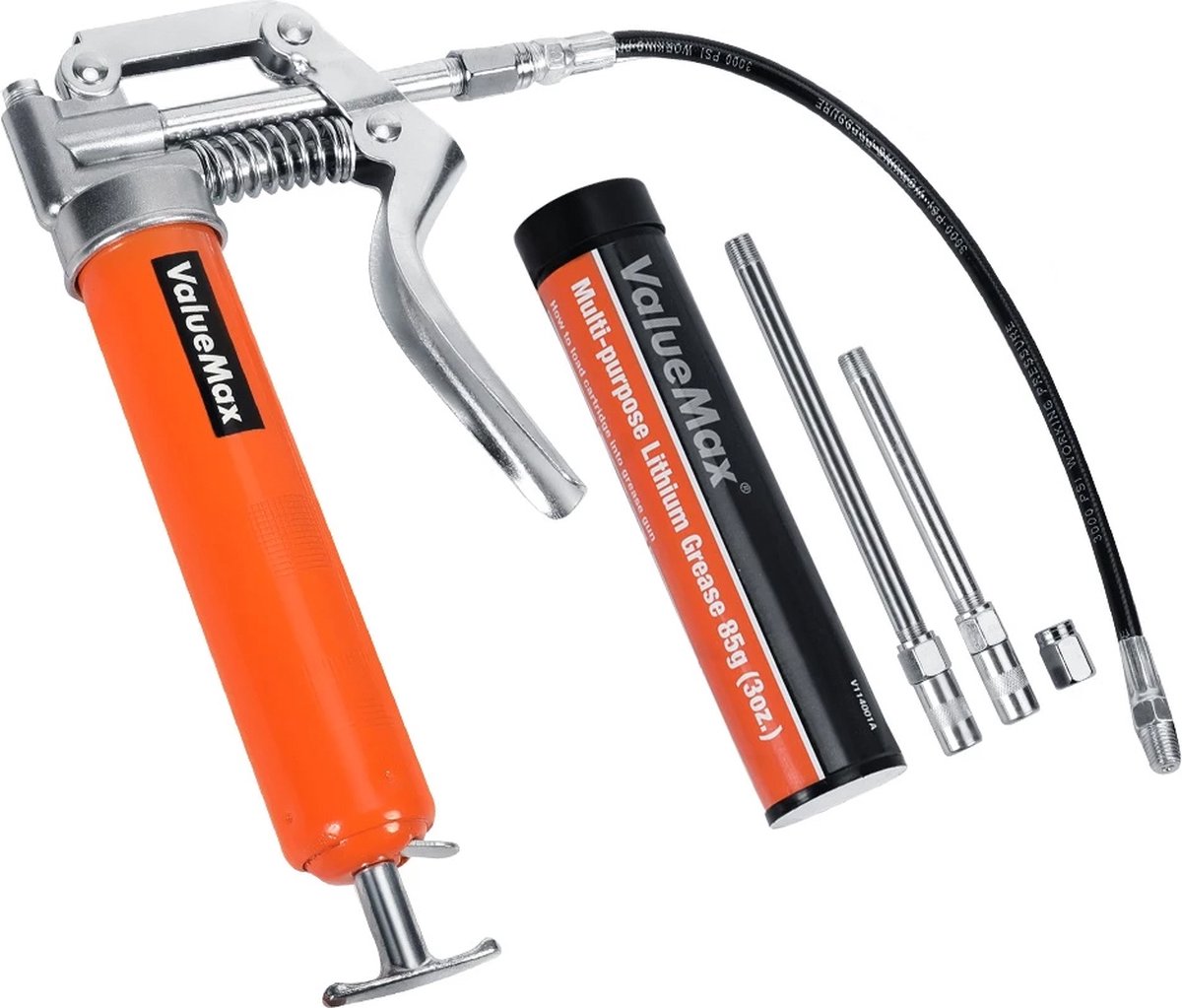 Polaza®️ Pistoolgreep Vetspuit Set - 3000PSI - Inclusief 85g Smeervet ...