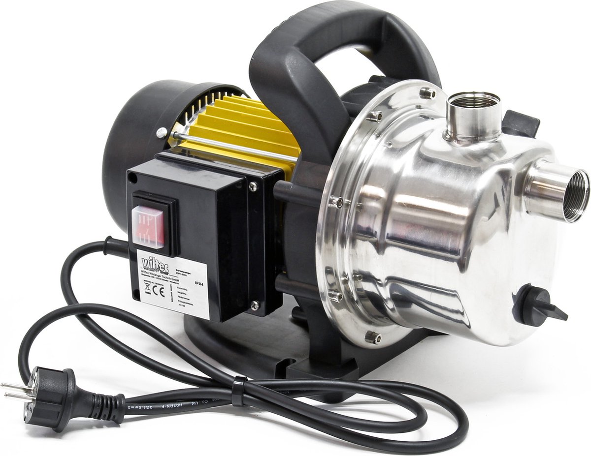 Wildanger tuinpomp met handvat, afvoerplug 3800l/h 1200w 4,8bar ...