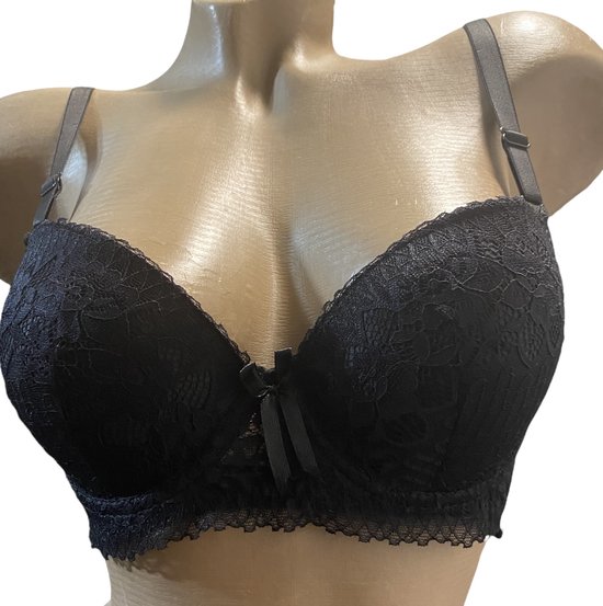 Bh setje met kant 70B zwart | bol