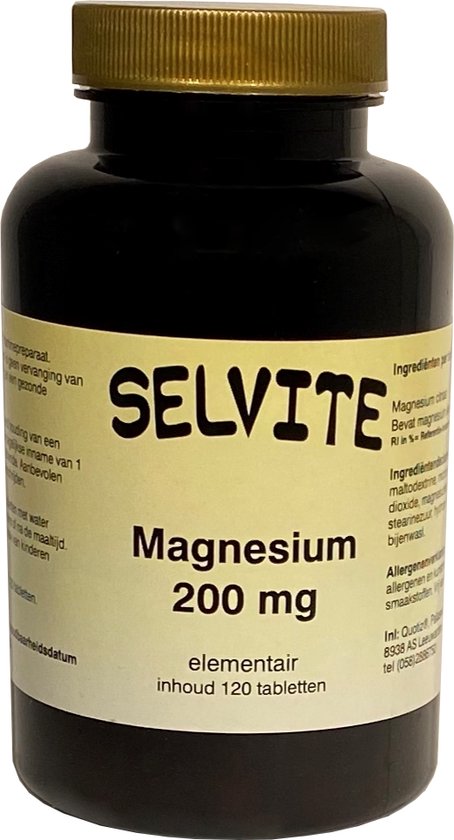 SELVITE Magnesium citraat 200mg - 120 tabletten | bol.com