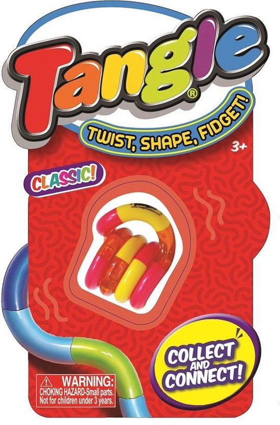 Tangle Classic Roze Oranje Transparant - Fidget Toy - Voor de hand ...