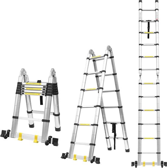 Échelle télescopique PrettyGoods® - Ladder extensible - Ladder pliante ...