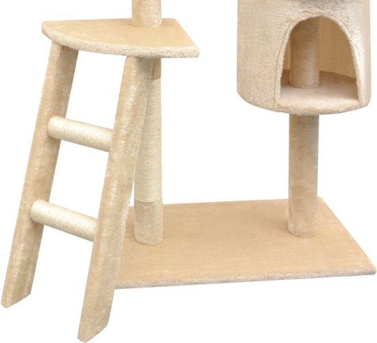 VDXL Kattenkrabpaal met sisal krabpalen 150 cm beige | bol.com