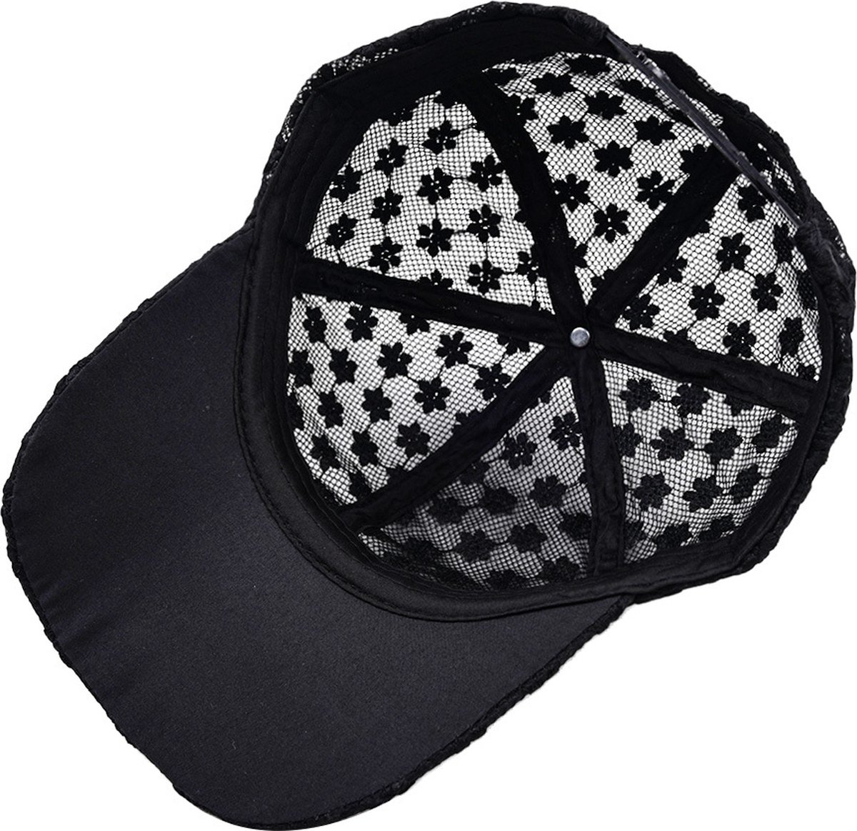 Lace Baseball Cap - 6 Panelen Kanten zonnehoedje - Snapback Sluiten ...