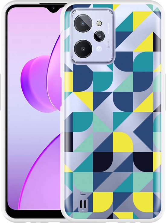Realme C31 Hoesje Modern Blauw - Designed by Cazy | bol
