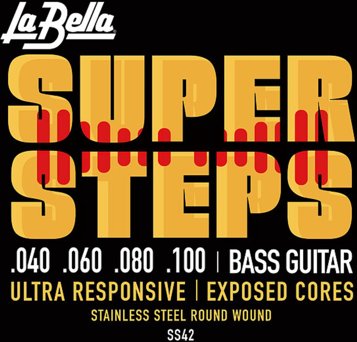cordes basses 40-100 Super Steps Taped red | bol.com