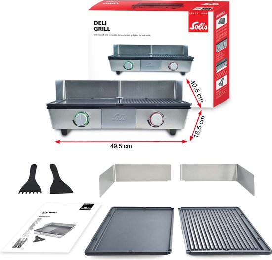 Solis Deli Grill 7951 Grill Apparaat - Bakplaat Electrisch - Grillplaat ...