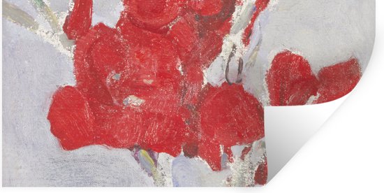 Muurstickers - Sticker Folie - Rode gladiolen - Piet Mondriaan - 160x80 ...