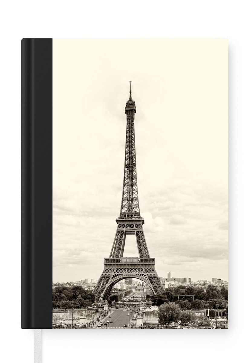 Cahier - Carnet d'écriture - La Tour Eiffel sous les nuages - Cahier - Format A5 -... | bol.com
