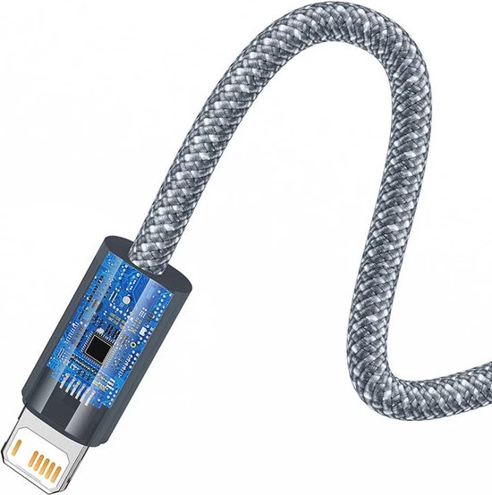 Baseus Dynamische USB Naar Lightning Kabel 2-Meter - Grijs | bol.com