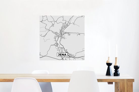 Poster Duitsland - Plattegrond - Jena - Kaart - Stadskaart - 50x50 cm ...