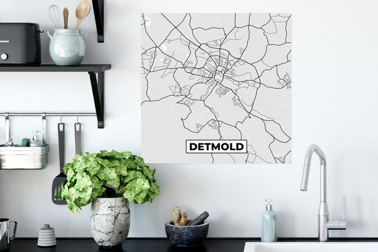 Poster Detmold - Kaart - Stadskaart - Plattegrond - Duitsland - 50x50 ...