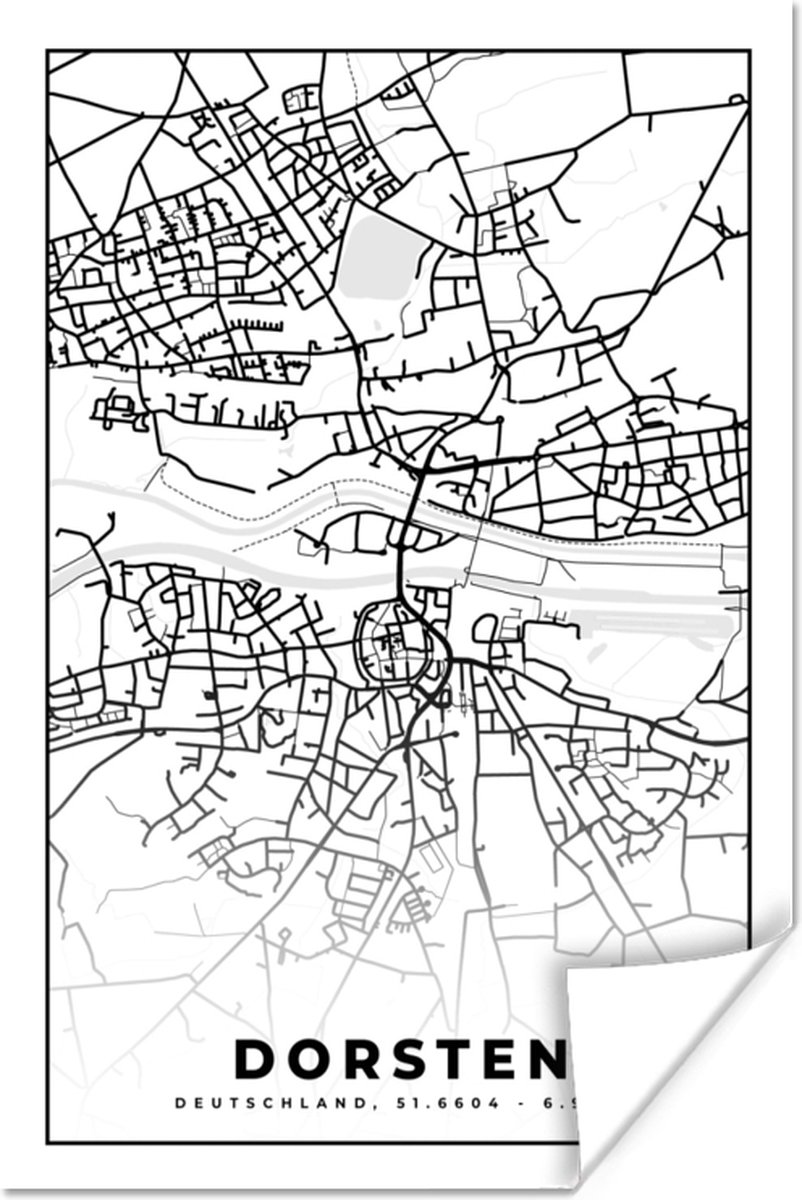 Affiche City Map - Dorsten - Carte - Carte - 60x90 cm | bol.com