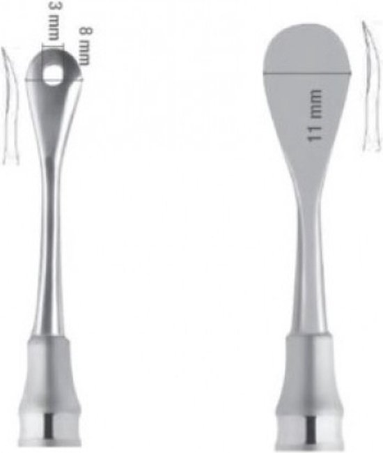 Belux Surgical / Raspatorium 8.0/11.0mm Palti Molt Met gat waar een pin ...