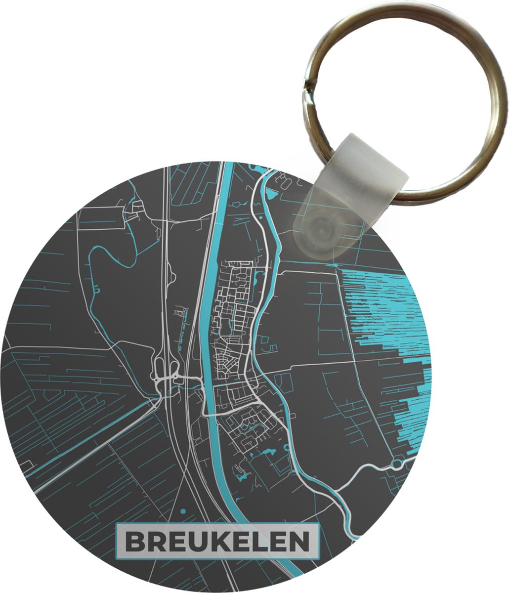 Sleutelhanger - Breukelen - Blauw - Stadskaart - Plattegrond - Kaart ...