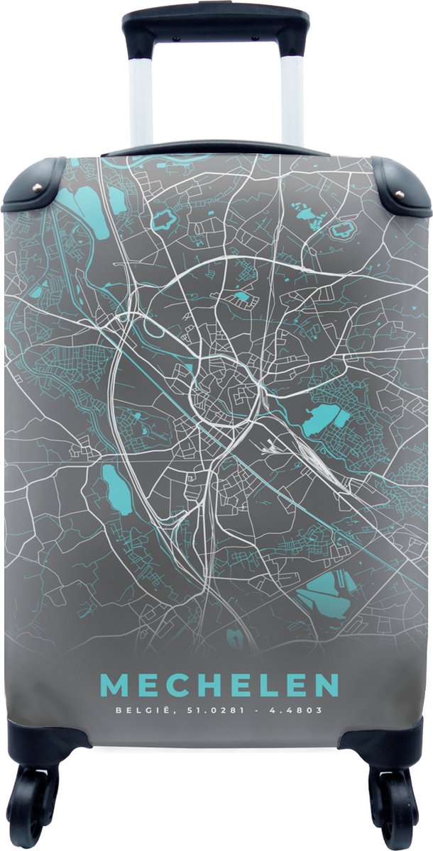 Valise - België - Malines - Plan de ville - Plan - Blauw - Plan d'étage ...