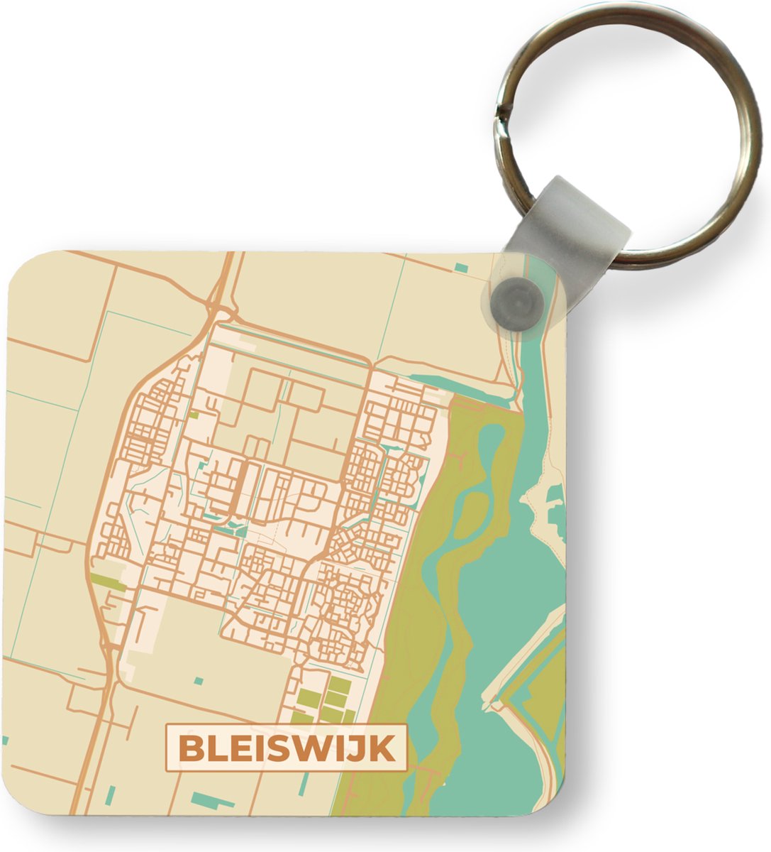 Sleutelhanger - Uitdeelcadeautjes - Bleiswijk - Vintage - Stadskaart ...