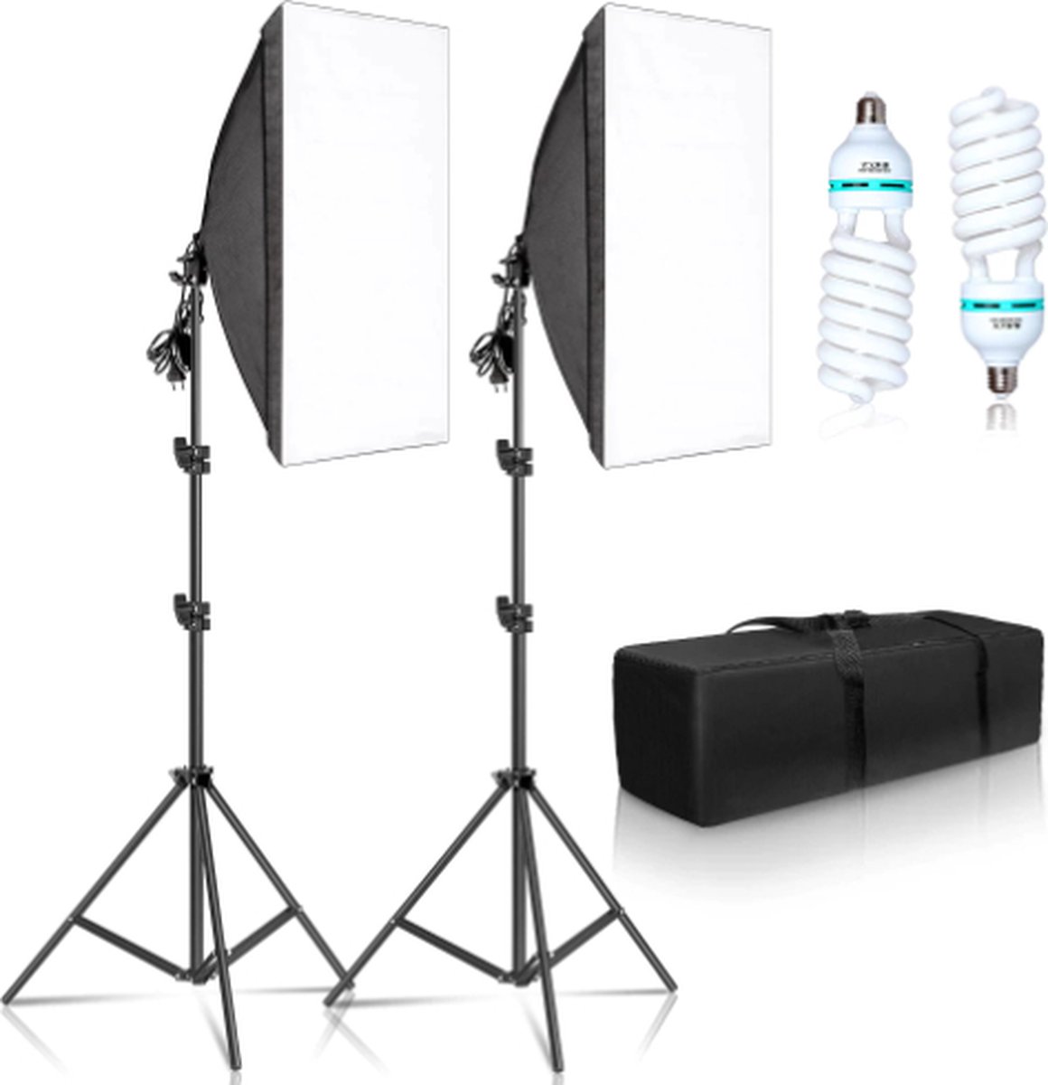 Studiolamp - Daglichtlampen - Softbox - Set van 2 - Verstelbaar en ...