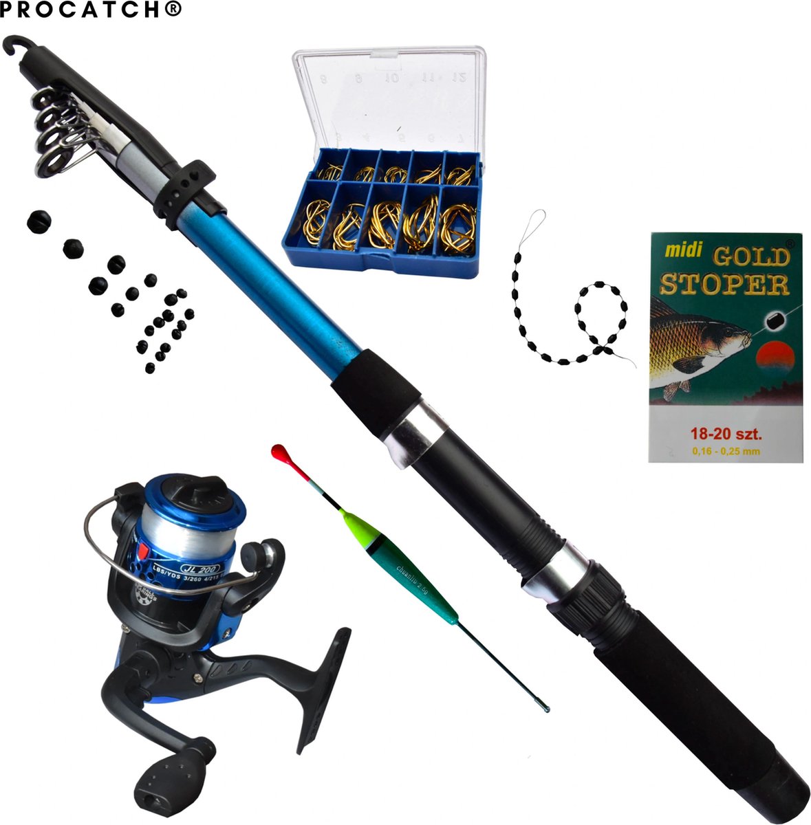 ProCatch® 49 | Hengelset - Vishengel set - Werphengel - Vissen - 1 Hengel +... | bol.com