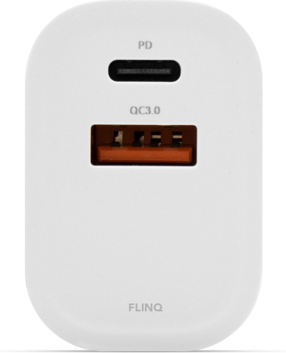 FlinQ Power Charger - Ultra Snellader - Smartphonelader - USB + USB-C ...