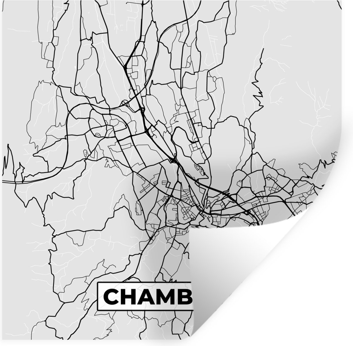 Stickers muraux - France - Chambéry - Plan de Ville - Plan d'étage ...