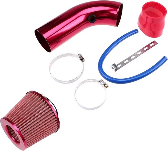 Open Luchtfilter met Inlaatpijp Set Rood - Sport Filter met Cold air ...