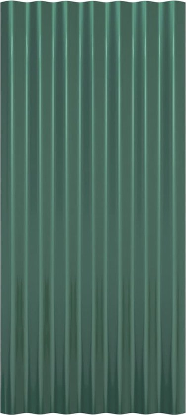 vidaXL Dakpanelen 12 st 80x36 cm gepoedercoat staal groen | bol.com
