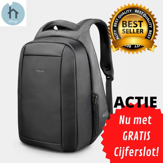 Thuys Rugzak (Luxe Business Uitvoering) - Anti Diefstal Laptop Rugzak ...