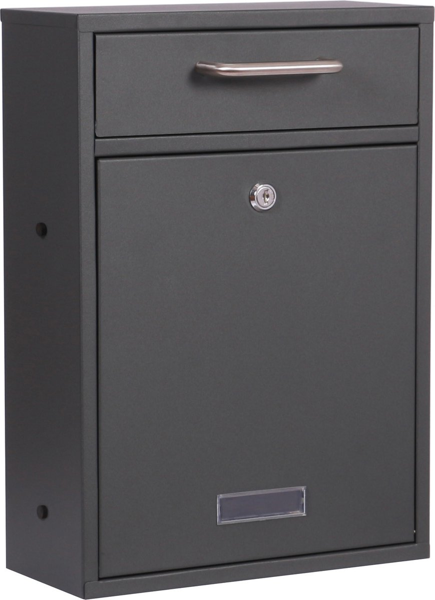 Brievenbus V52 muurbrievenbus antraciet brievenbox post | bol.com