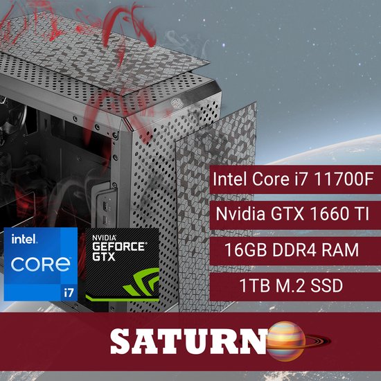 Saturn Game PC Intel i7-11700F, GeForce GTX 1660 Ti 6GB, 16GB 3200Mhz ...