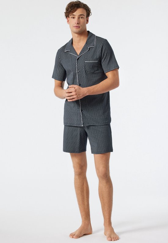 Schiesser – Fine Interlock - Pyjama – 178113 – Dark Blue - 50 | bol