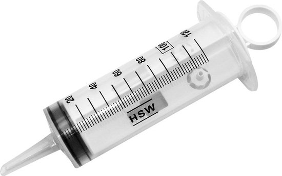 Doseerspuit 100ml - injectiespuit zonder naald (120ml) - steriel ...