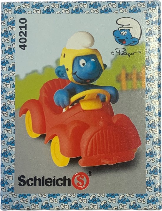 Smurf in rode auto - Schleich en De Smurfen - 40210 - 6cm | bol