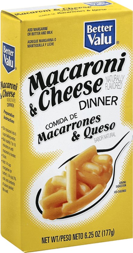 Better Value Mac & Cheese (6.25oz/117gr) | bol