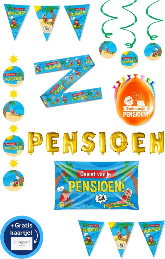 Pensioen Versiering Pakket Cartoon (L) | bol.com