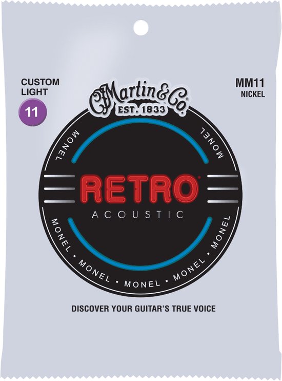 Martin Retro MM11 - Monel verzilverde .011 snarenset voor western ...