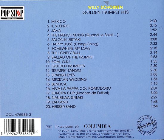 Golden Trumpet Hits, Willy Schobben | Muziek | bol