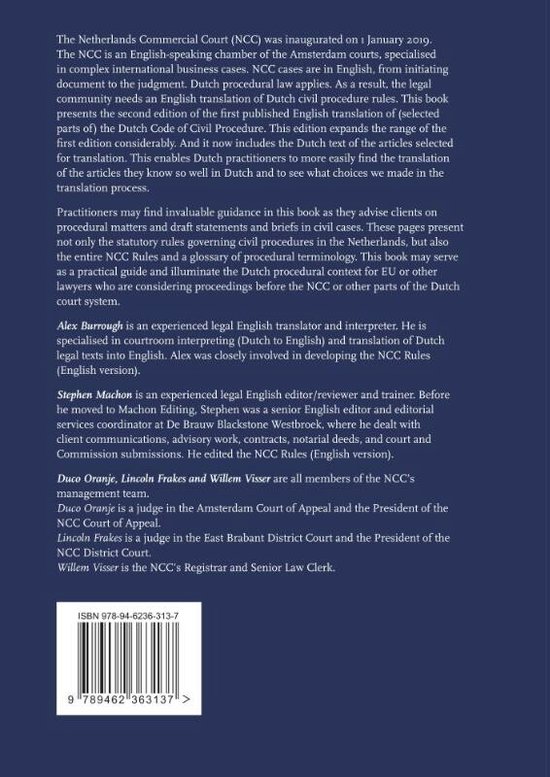 Code of Civil Procedure | 9789462363137 | Boeken | bol