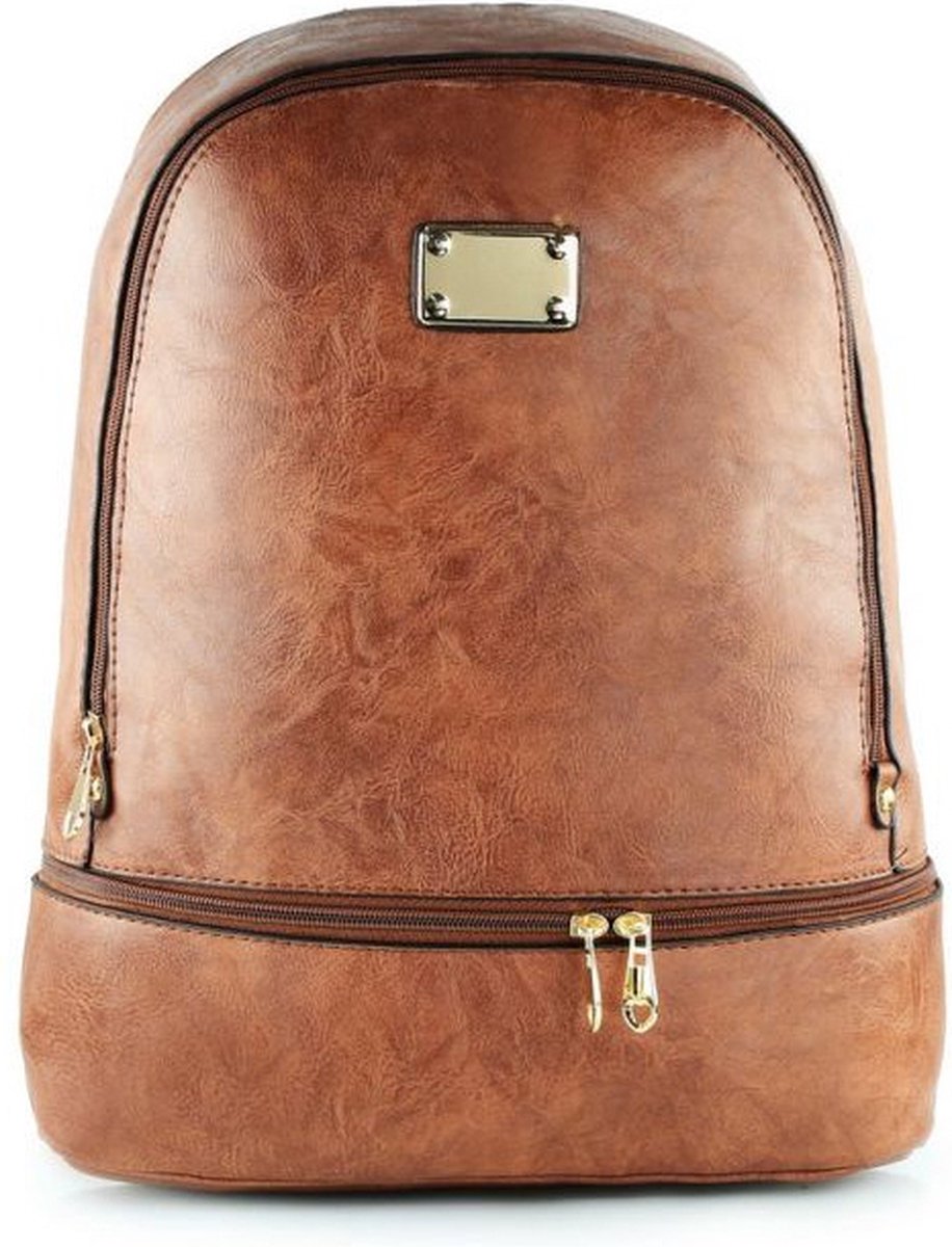 Elegante en Stijlvolle Rugzak Dames - Leer - Rugtas - Effen ...